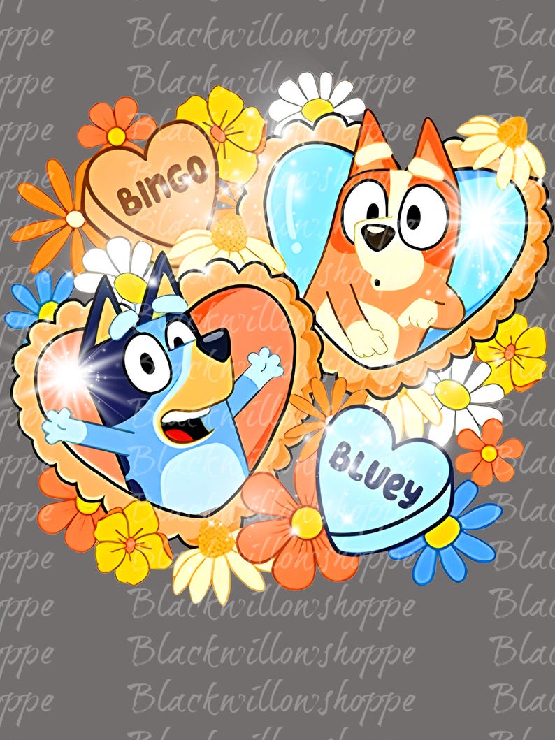 Bluey y Bingo. Descarga PNG. Solo PNG, no impresión física. Diseño de ...