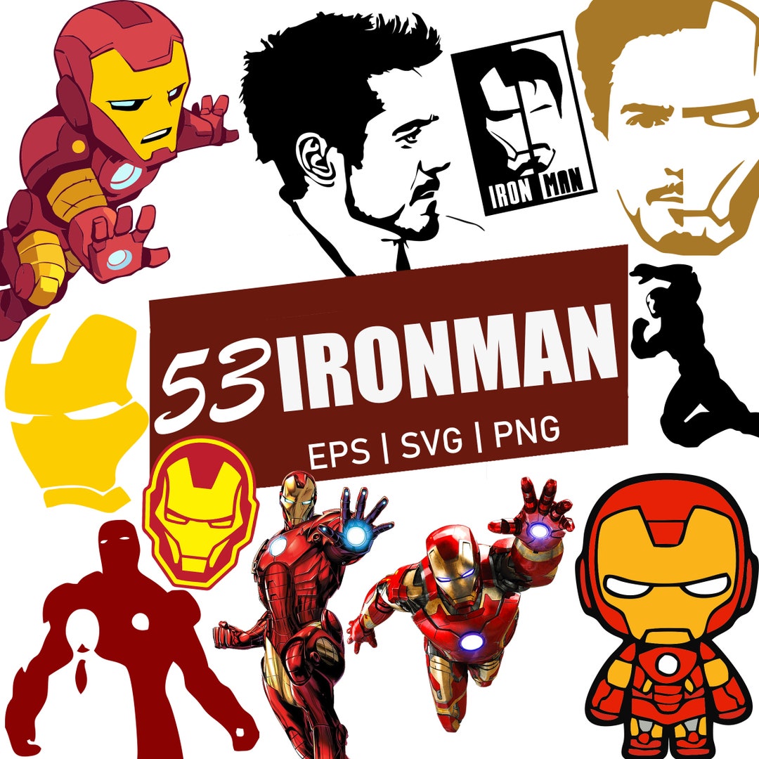 Iron Man Mega Bundle Svg, Iron Man Png, Iron Man Clipart, Iron Man Svg ...