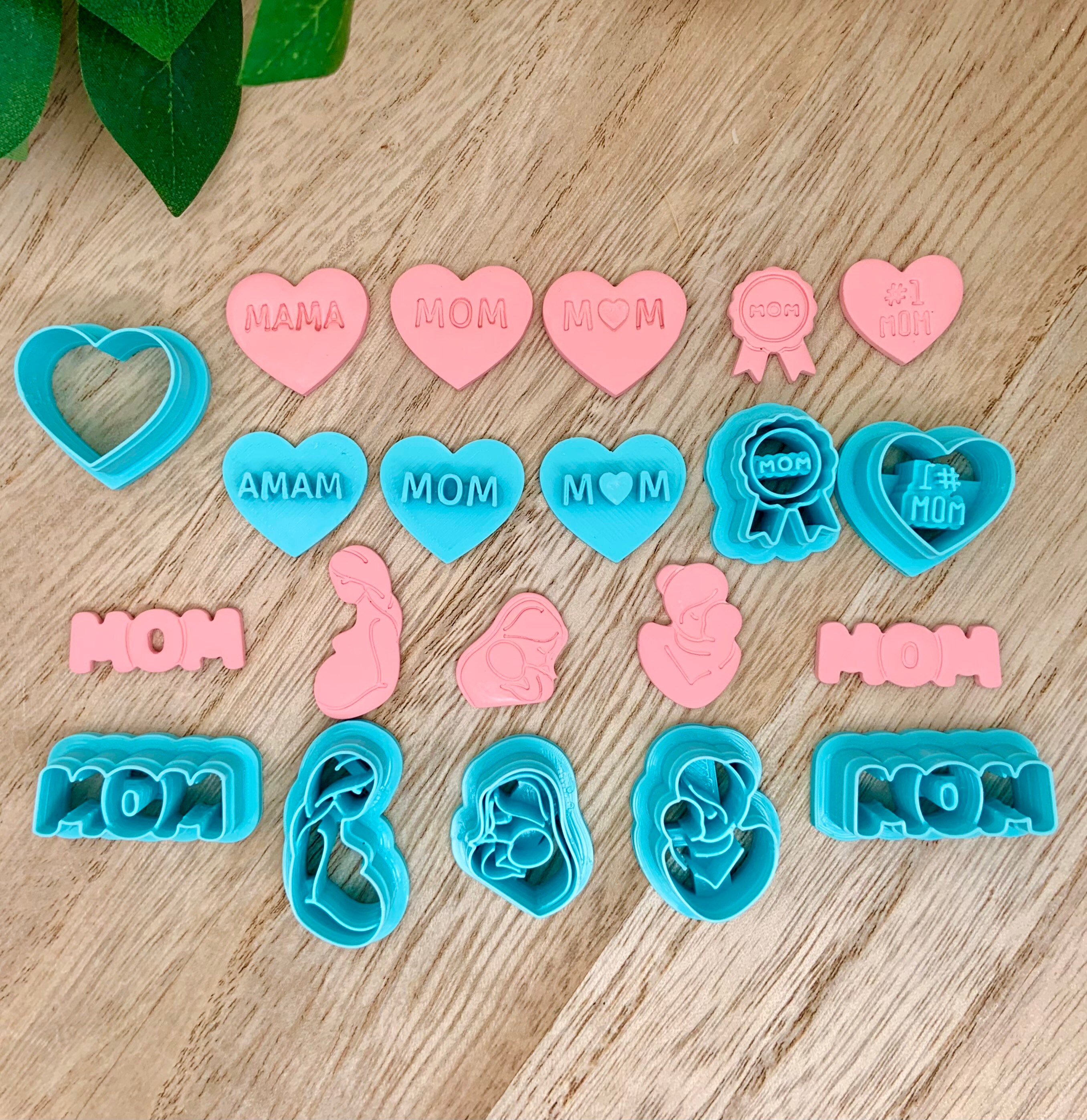 Mom Clay Cutter | Polymer Clay Cutter | Mother’s Day Clay Cutter | 2 ...
