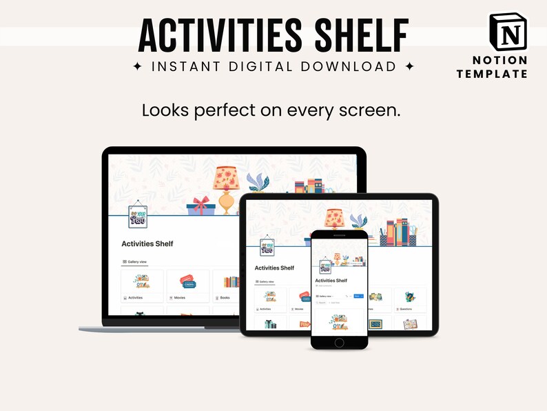 Notion Activities Shelf | Digital Organizer for Kids | Children's ...