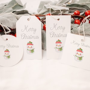 Printable Snowman Gift Tags | Printable Christmas Gift Tags | Holiday ...