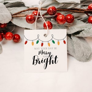 Printable May Your Days Be Merry and Bright Gift Tag,downloadable Gift ...