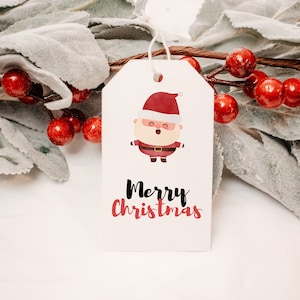 Printable Merry Christmas Santa Gift Tags | Christmas Printable Gift ...