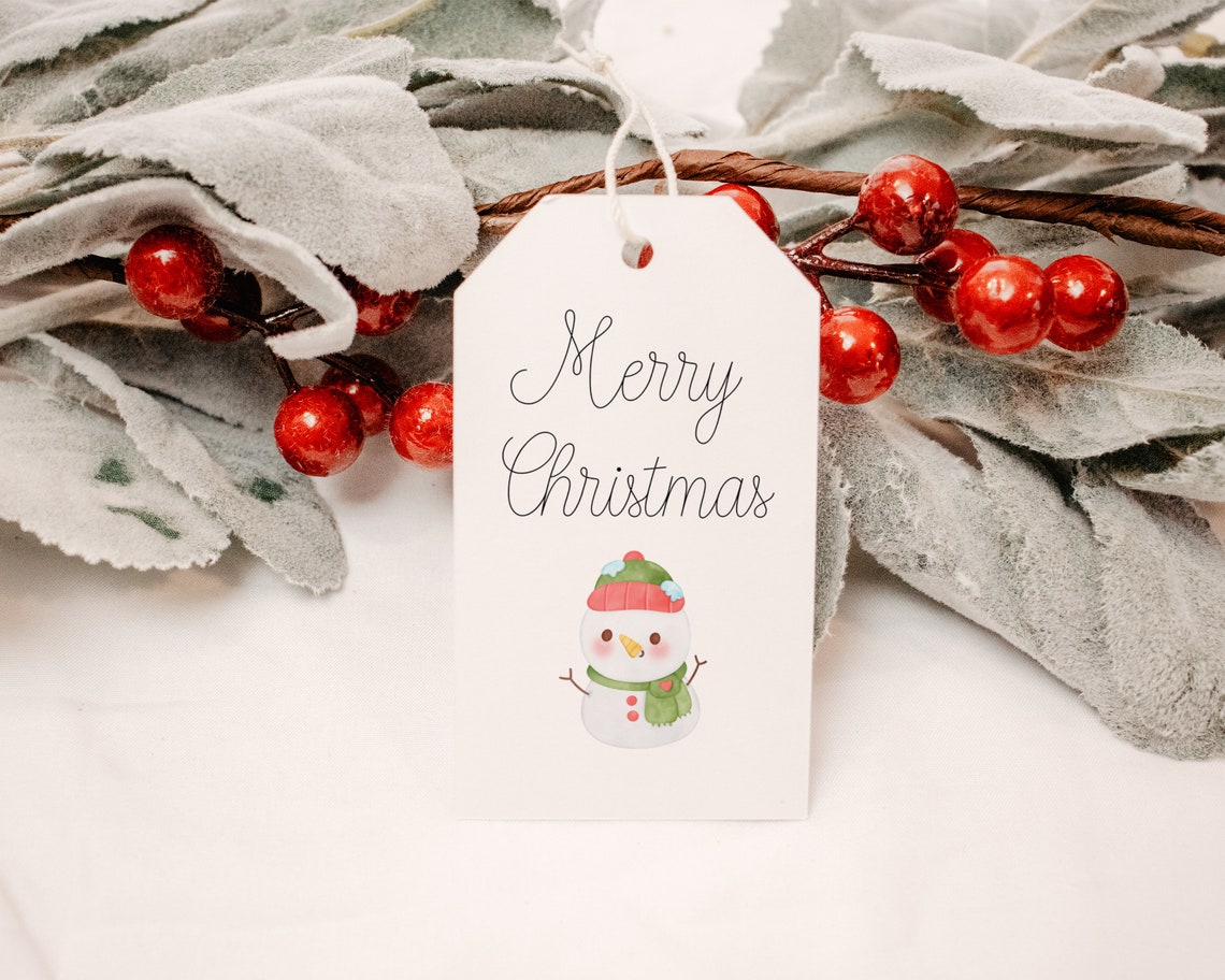 Printable Snowman Gift Tags Printable Christmas Gift Tags - Etsy