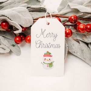 Printable Snowman Gift Tags | Printable Christmas Gift Tags | Holiday ...