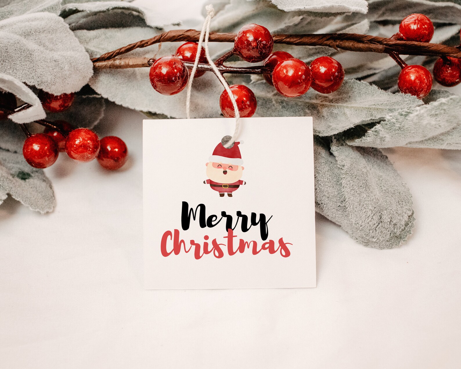 Printable Merry Christmas Santa Gift Tags | Christmas Printable Gift ...
