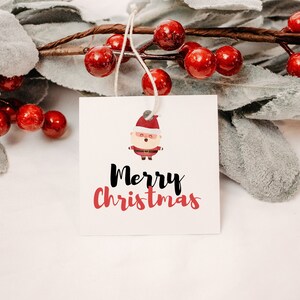Printable Merry Christmas Santa Gift Tags | Christmas Printable Gift ...