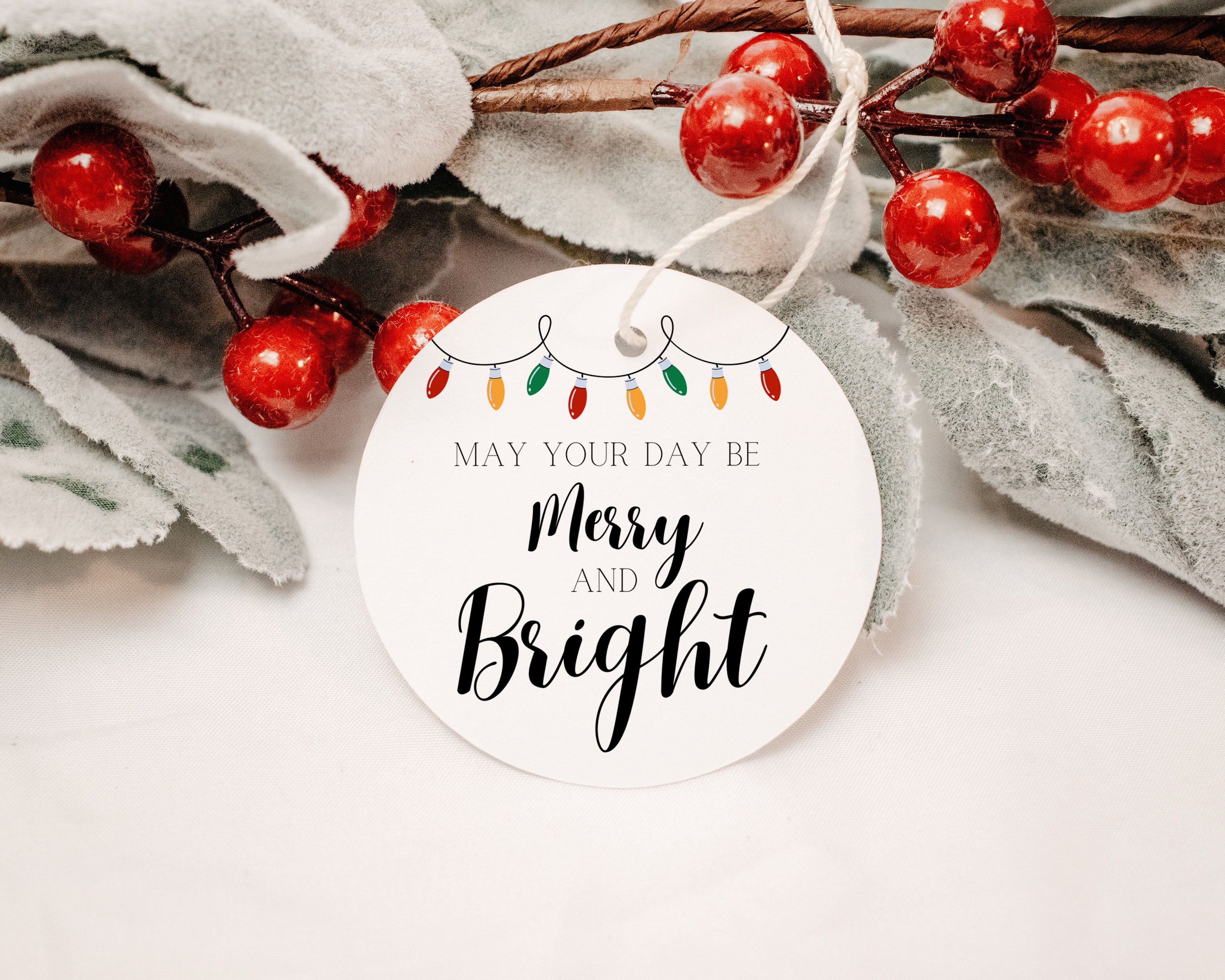 Printable May Your Days Be Merry and Bright Gift Tag,downloadable Gift ...
