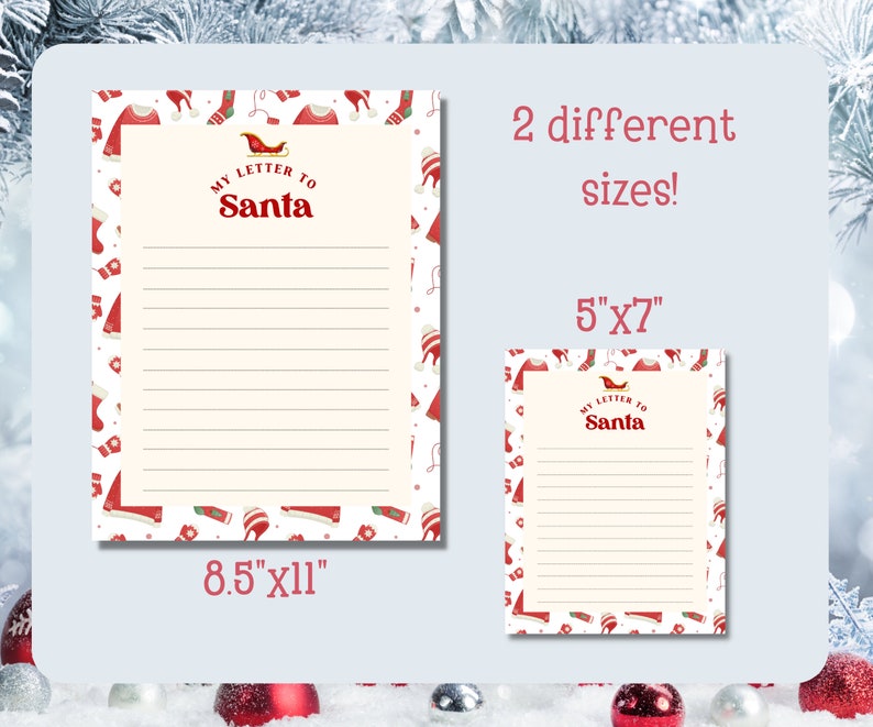 Letter to Santa Printable Christmas Printable 2023 Christmas Wish List ...