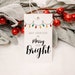 Printable May Your Days Be Merry and Bright Gift Tag,downloadable Gift ...