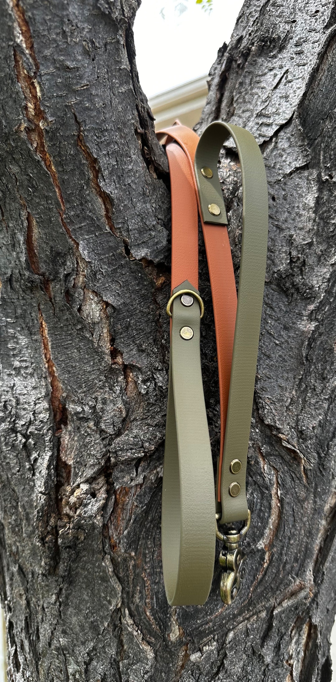 Biothane Leash With Traffic Handle- Dual Tone - Etsy