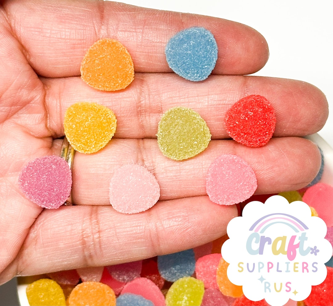 24pc Faux Resin Gumdrops, Fake Flat Back Christmas Gumdrops, Fake ...