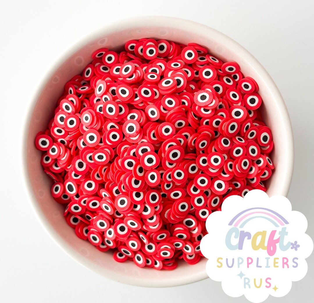 5MM Evil Eye Polymer Clay Sprinkles, Evil Eye Clay Slices, Fake Evil ...