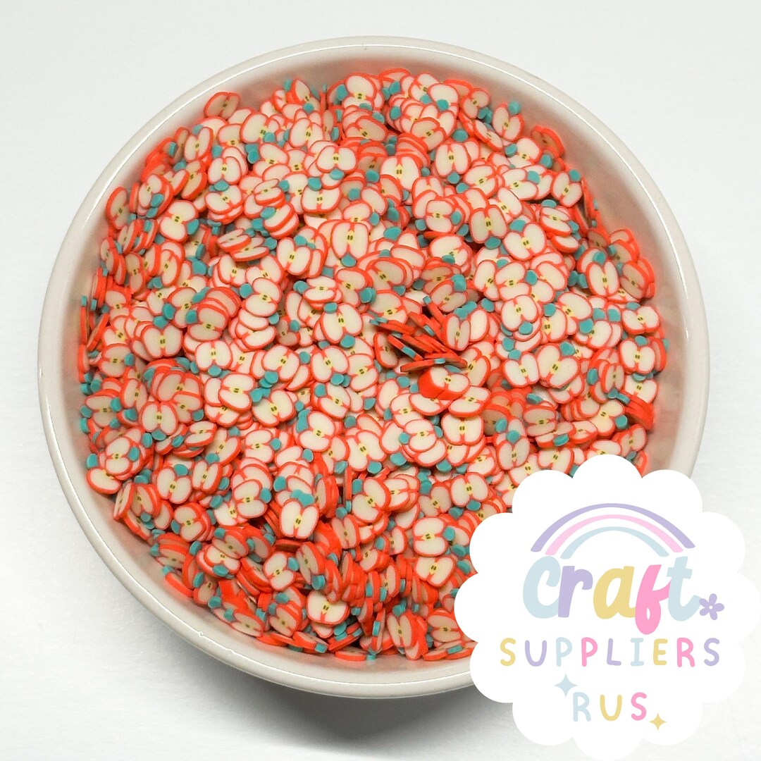 5MM Red Apple Halves Faux Sprinkles, Apple Fake Clay Sprinkles, Apple ...