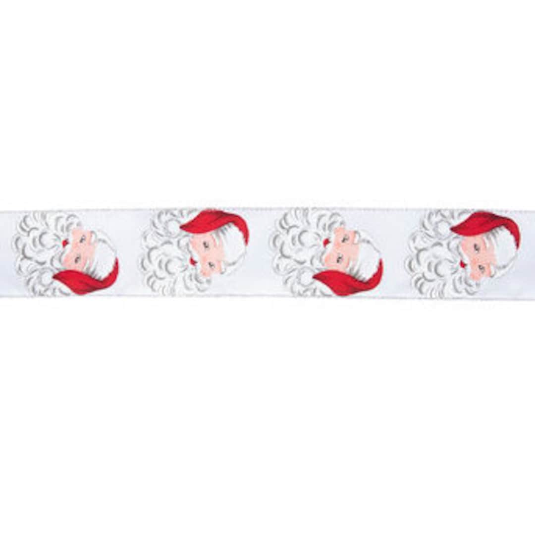 10 Yards Santa Wired Edge Ribbon, Santa Ribbon, Christmas Ribbon - Etsy