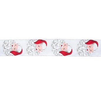 10 Yards Santa Wired Edge Ribbon Santa Ribbon Christmas - Etsy