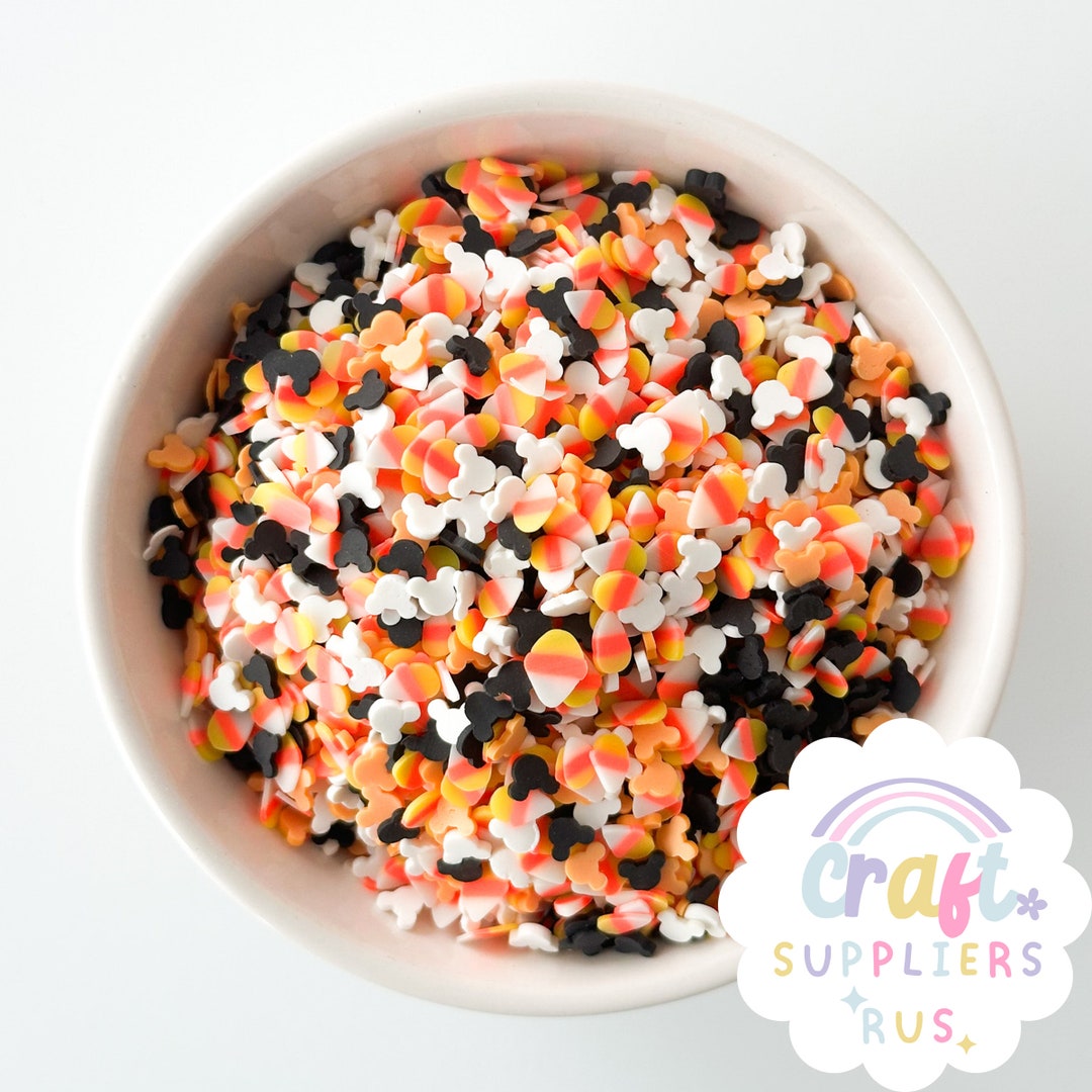 Faux Halloween Mouse Head Candy Corn Sprinkle Mix, Fake Halloween Candy ...