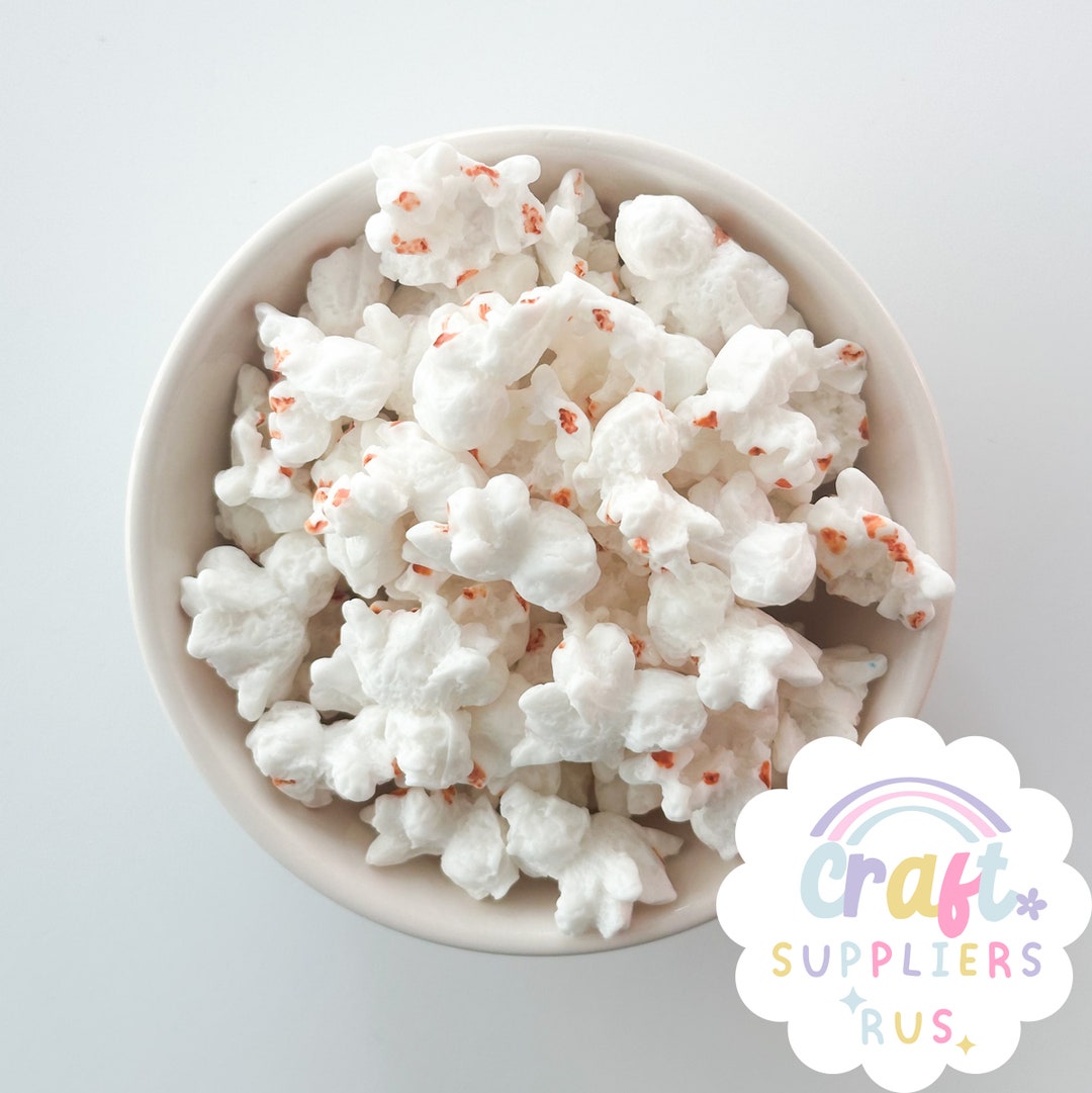 20pc Realistic Popcorn, Simulation Popcorn, 3D Popcorn Resin Cabochons ...