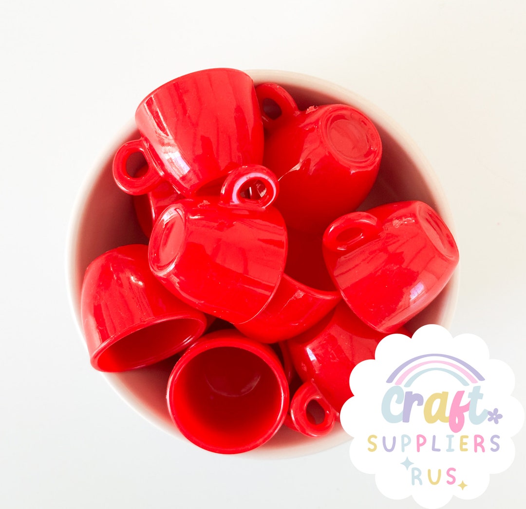 Set of 3 Mini Mugs, Mini Red Mugs, Mini Red Cups, Mini Mugs for Fake ...