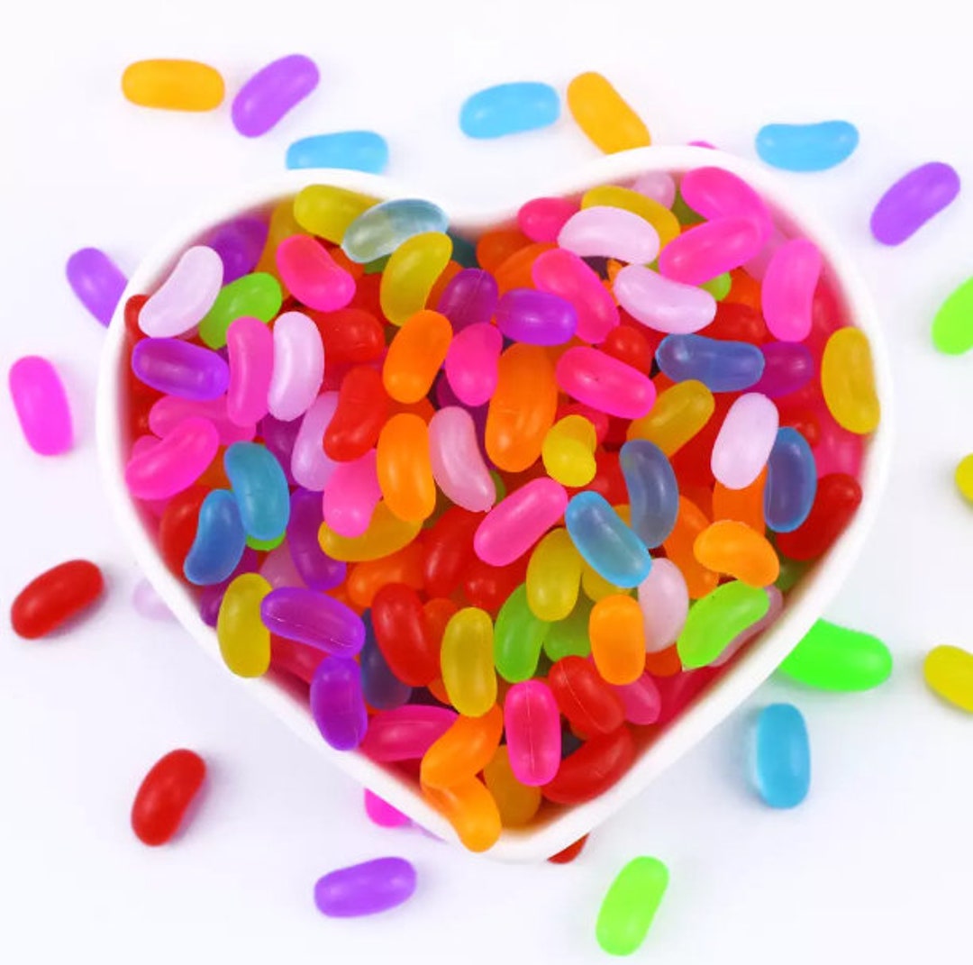 15MM Fake Jelly Beans, Faux Jelly Beans, Large Silicone Jelly Bean ...