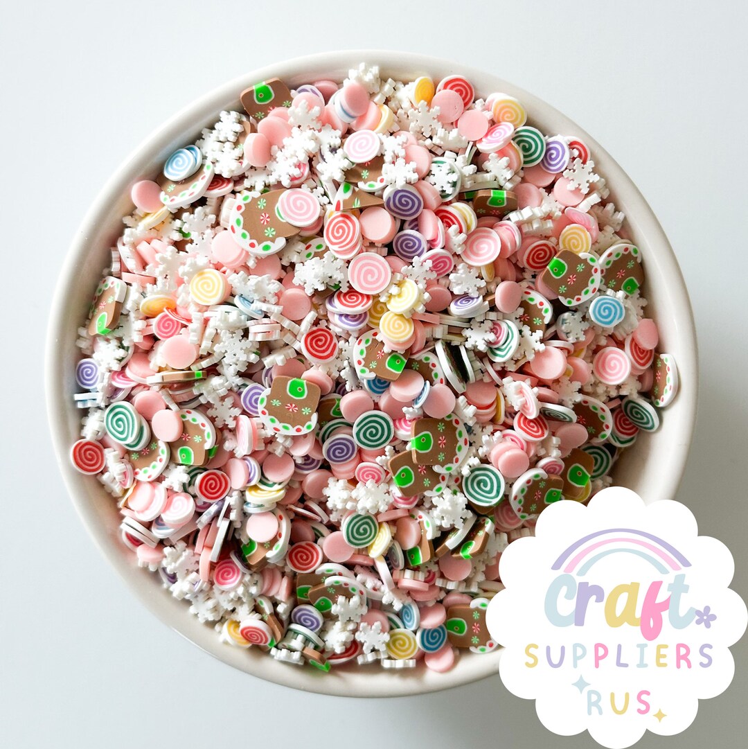 Pastel Candy Polymer Clay Sprinkles | Faux Sweet Mix for Slime, Resin ...