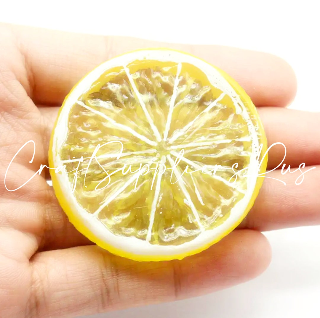Realistic Lemon Slice Cabochon Lemon Slice Cabochons Fake - Etsy
