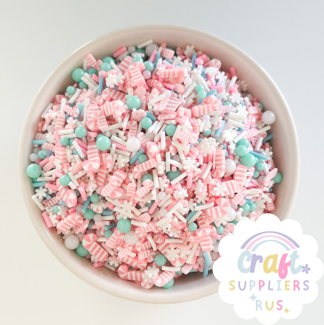Pink Blue Clay Sprinkles Mix, 5mm Polymer Clay & Acrylic Beads 2-8mm ...