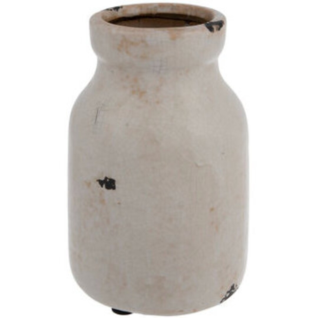 Ceramic Cream Milk Bottle Vase, Ceramic Milk Bottle Vase, Ceramic Vase ...