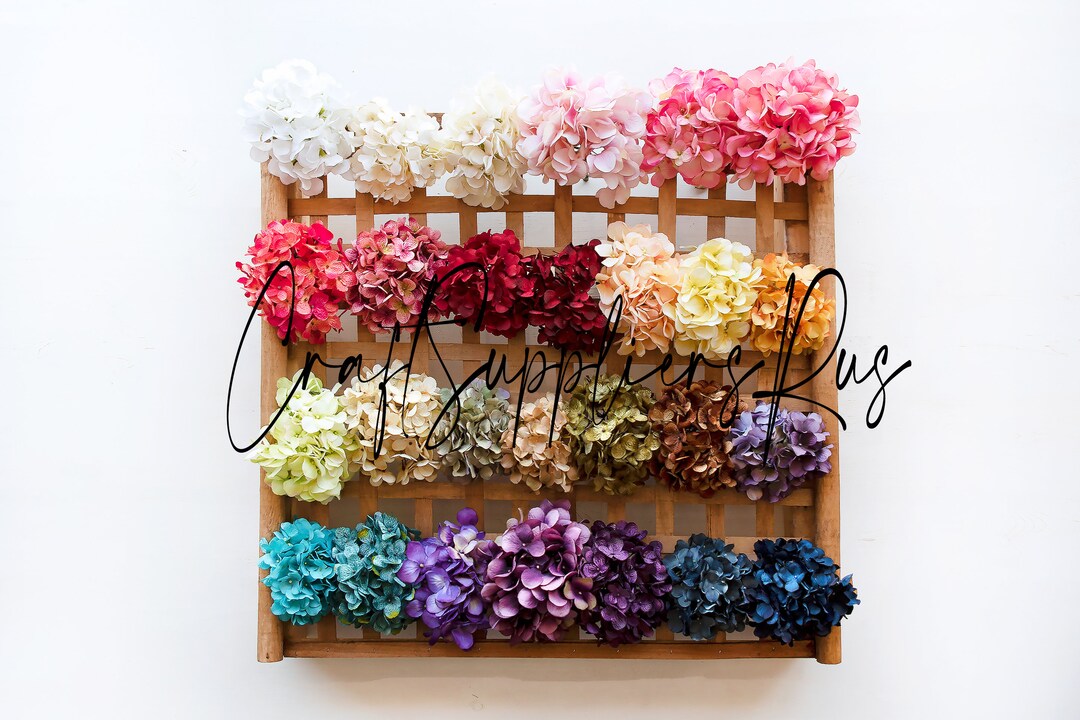 Artificial Hydrangea Stems, Faux Hydrangea Add-on, Wreath & Centerpiece ...