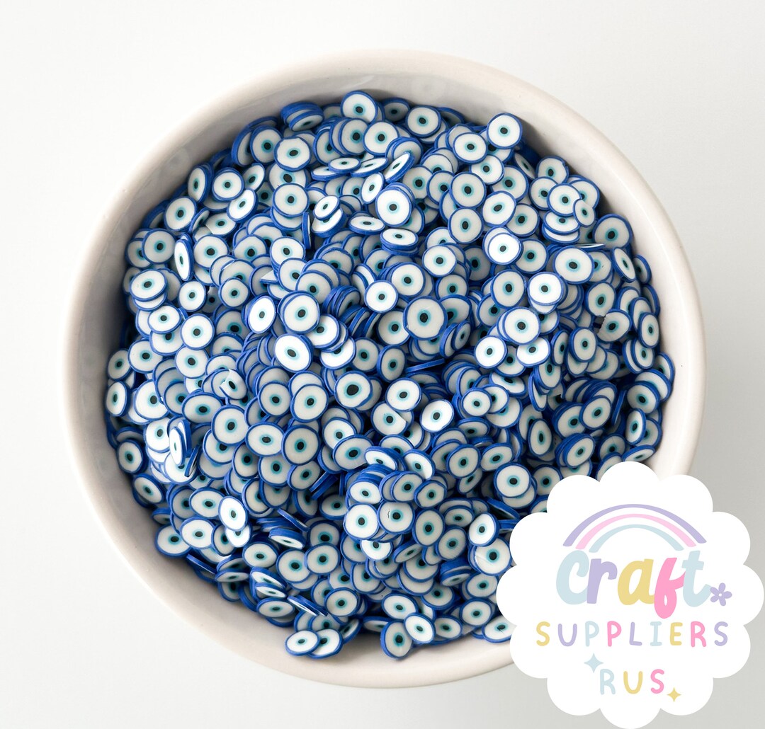5MM Evil Eye Polymer Clay Slice Sprinkles, Fake Evil Eye Clay Slices ...