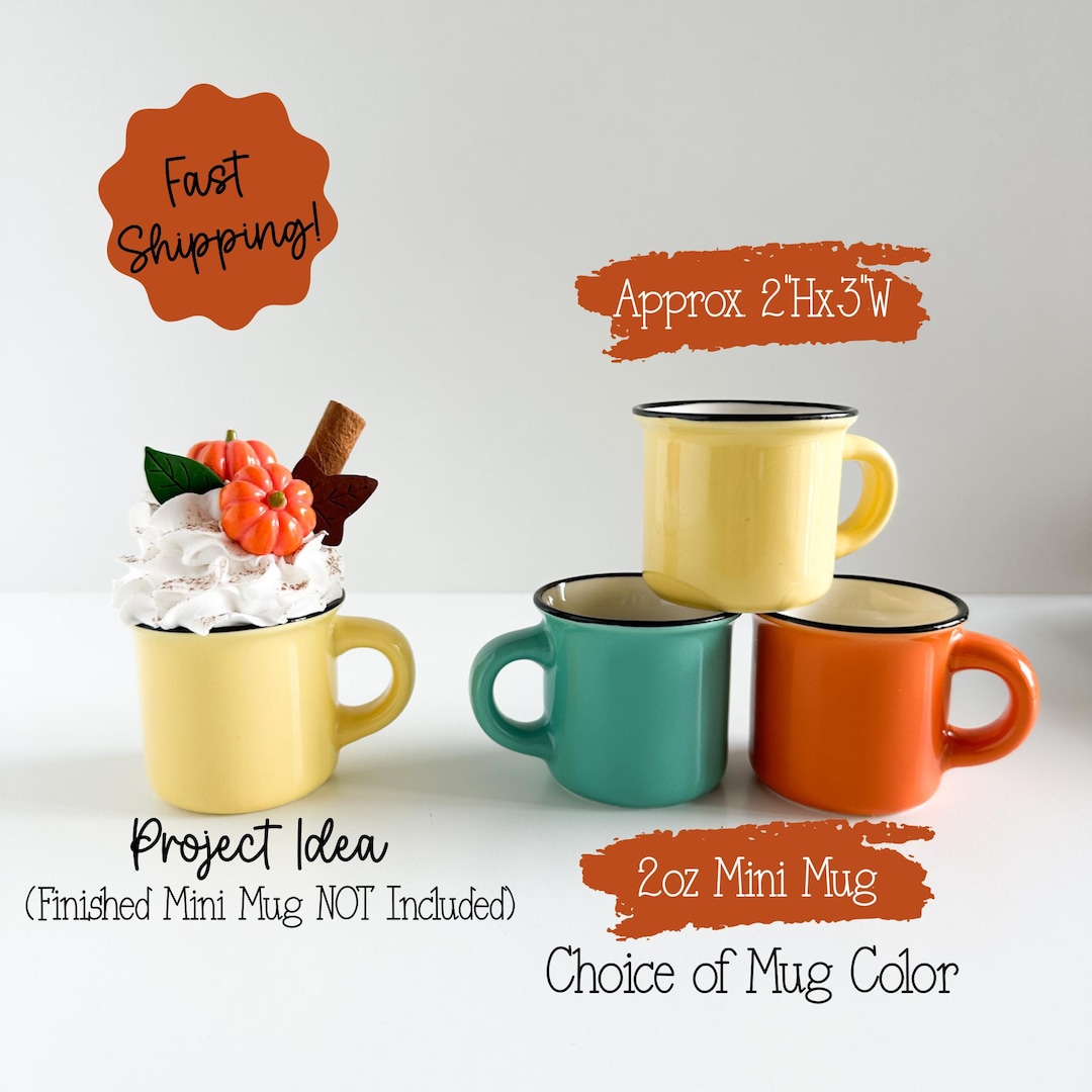 Mini Ceramic Mug 2oz for DIY Crafts and Display Projects - Etsy