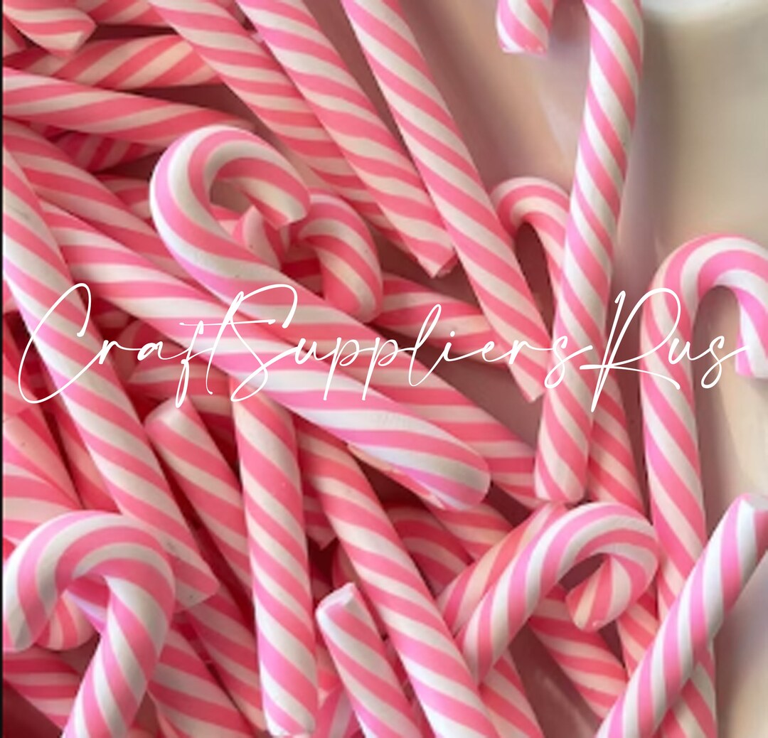 3/6/9/12 Pc Faux Pink Peppermint Candy Cane Fake Pink - Etsy UK