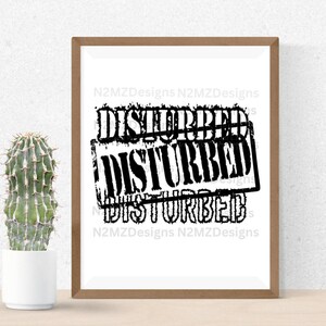 Disturbed, Disturbed, Disturbed PNG Deisgn - Etsy