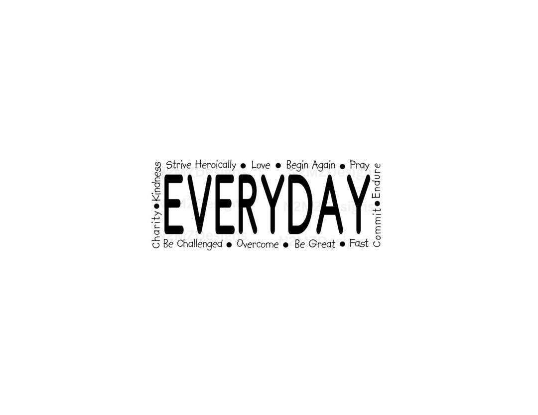 Everyday Begin Again Overcome Be Kind Digitial Download PNG - Etsy
