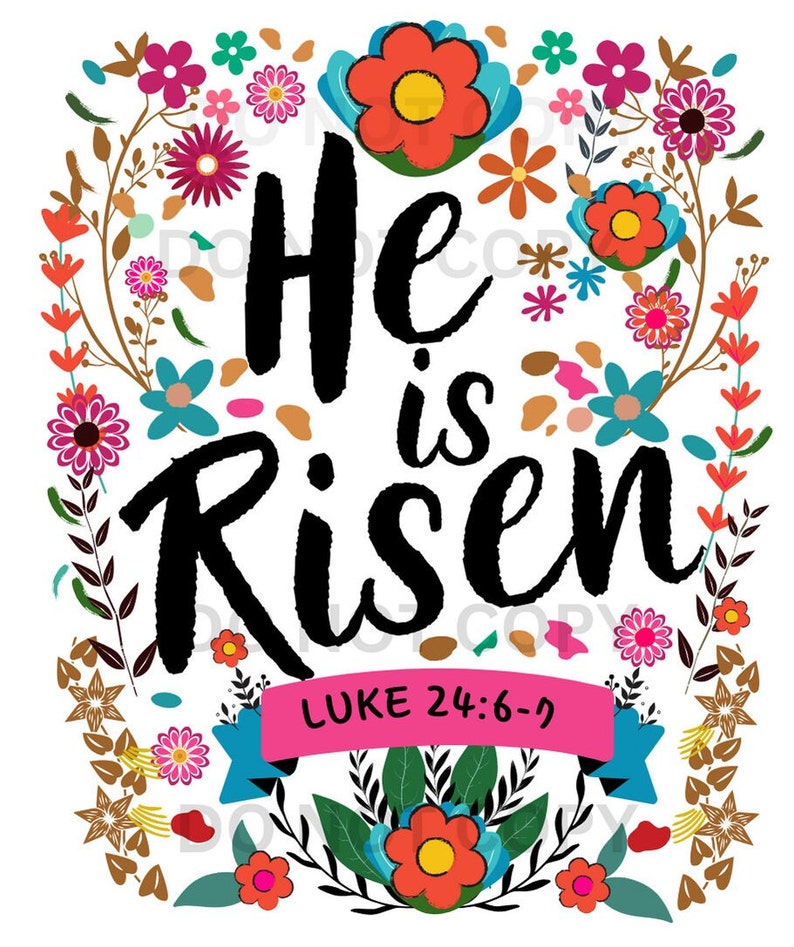 He is Risen Digital PNG - Etsy