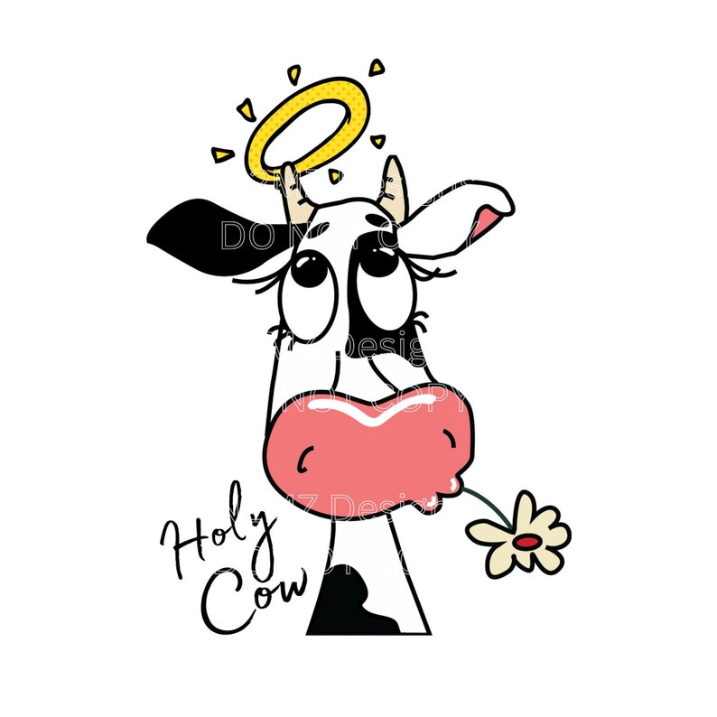 Holy Cow PNG Design - Etsy