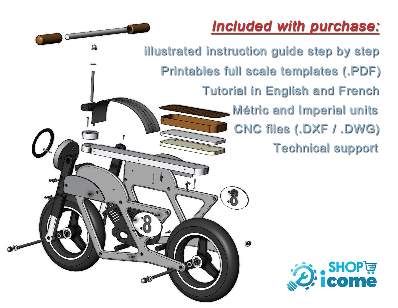 DIY - Plans and Tutorial for Making a Wooden Balance Bike With 10-inch ...