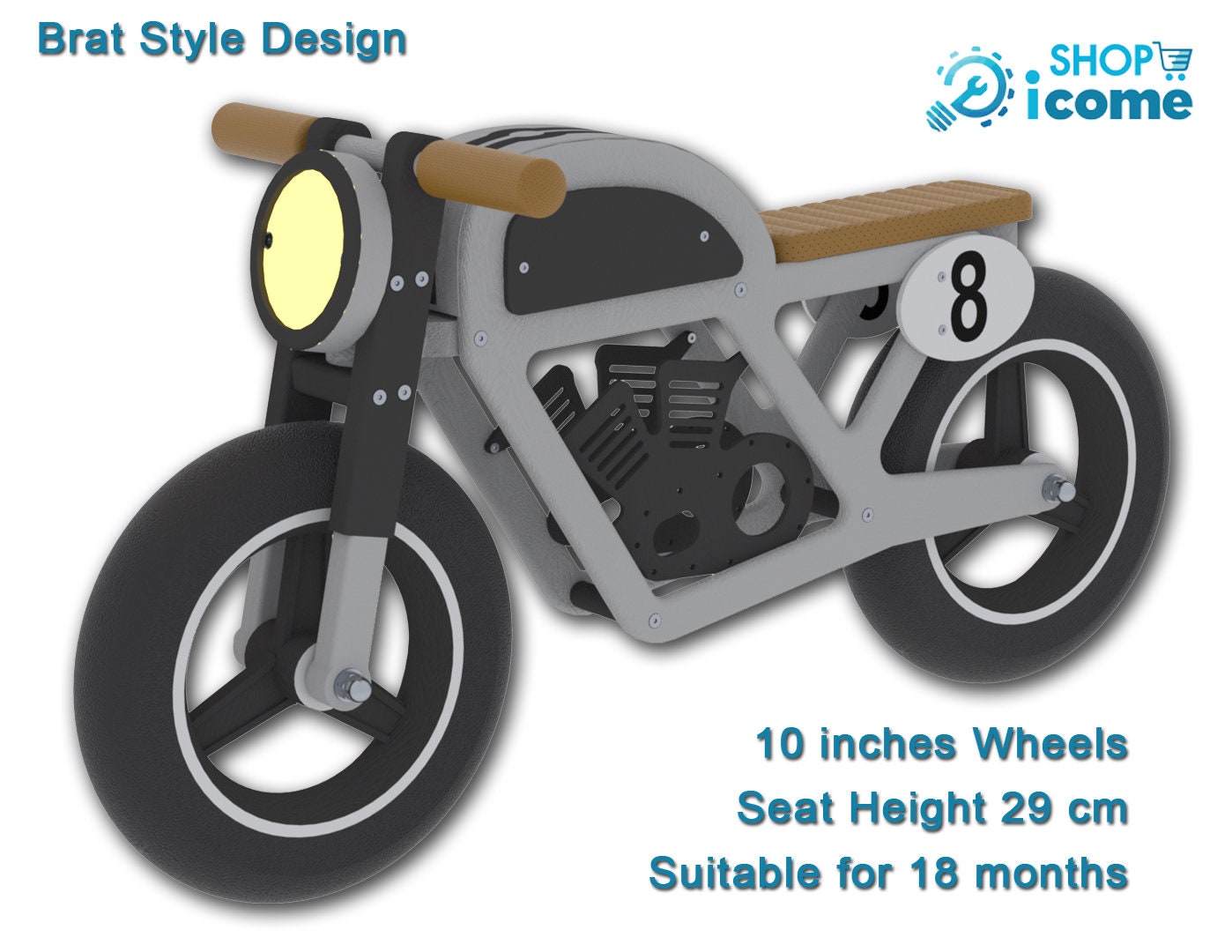 DIY - Plans and Tutorial for Making a Wooden Balance Bike With 10-inch ...