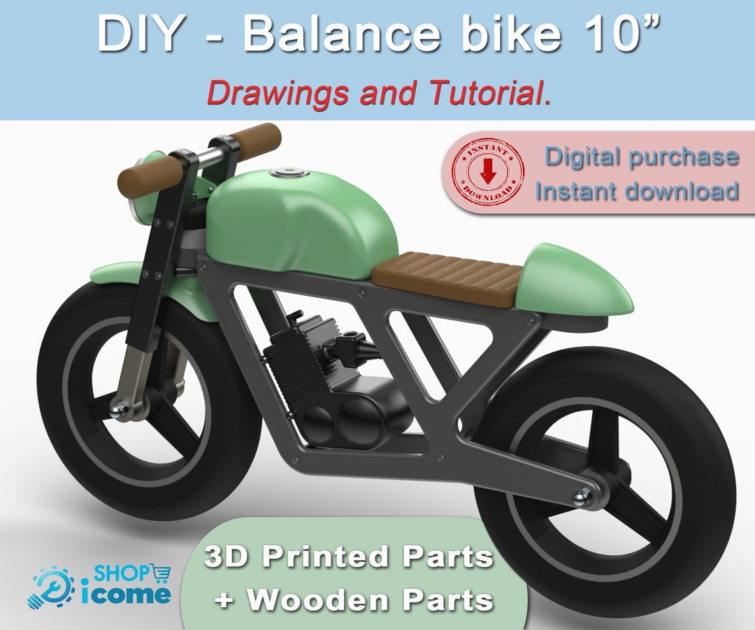 DIY Plans and Tutorial for Making a Wooden and 3D Printed Balance Bike ...