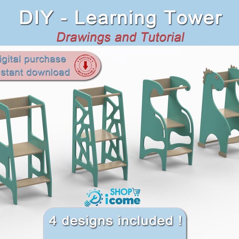 Folding Learning Tower - Etsy