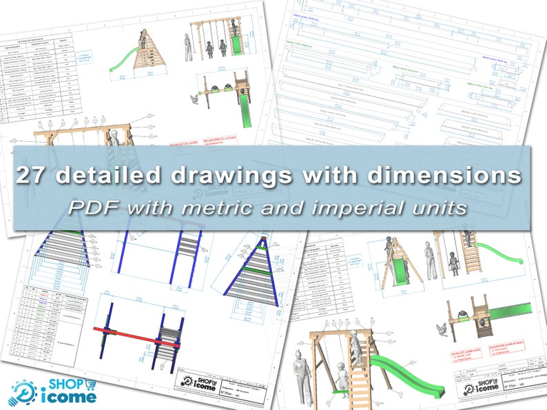 DIY: Plans and Tutorial for Making a Wooden Swing Set With Slide (9 ...
