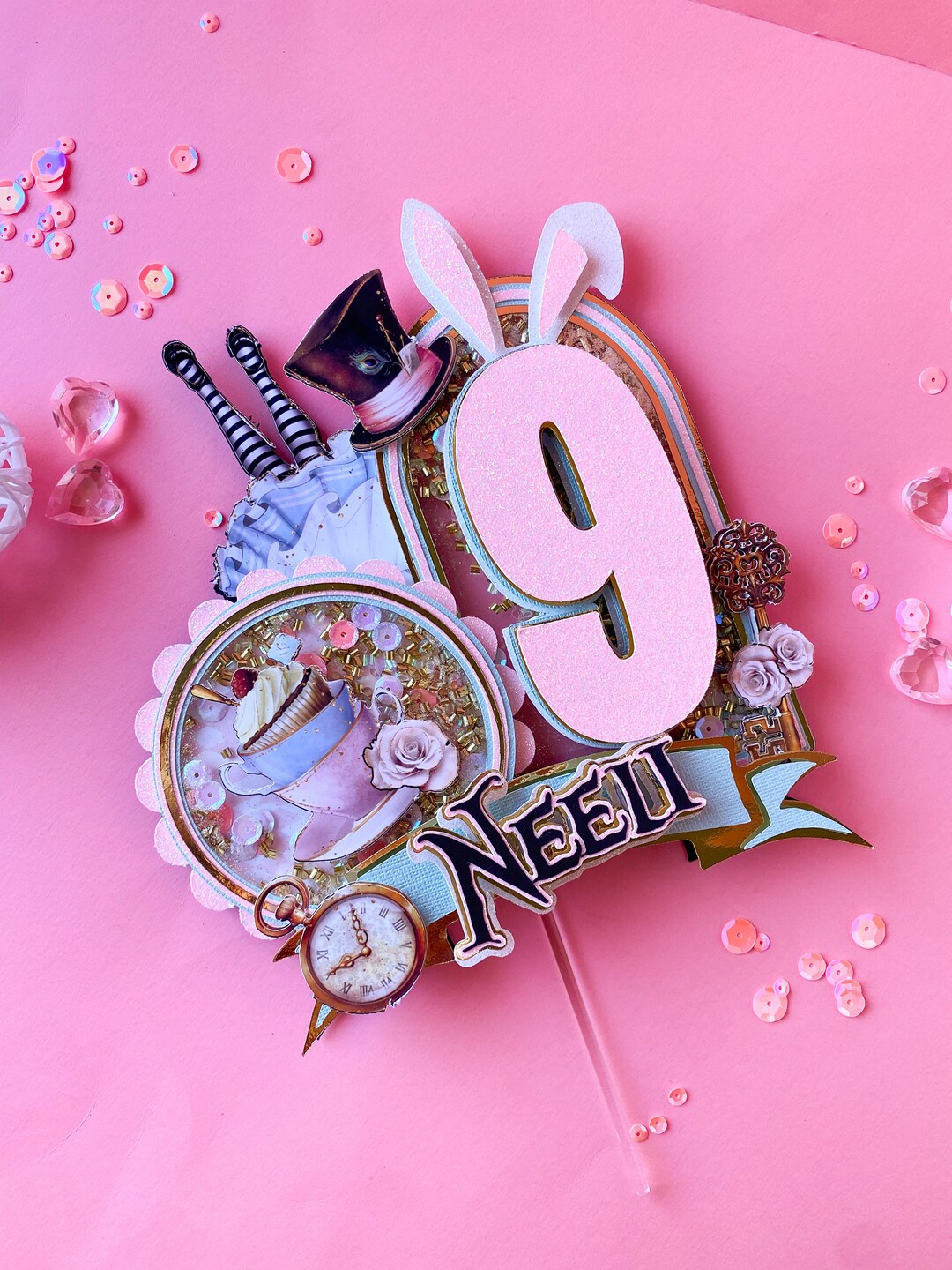 Alice in Wonderland Inspired Cake Topper,wonderland Theme Party,alice ...