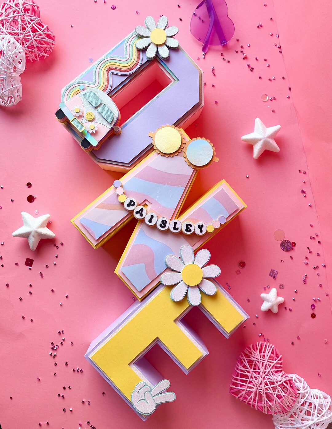 Groovy One 3D Letters, One Groovy Baby Decor, One Groovy Theme Birthday ...