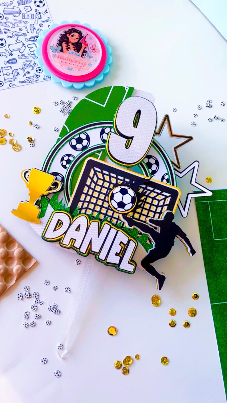 Soccer Cake Topper Personalized Soccer Birthday Cake Topper Soccer ...