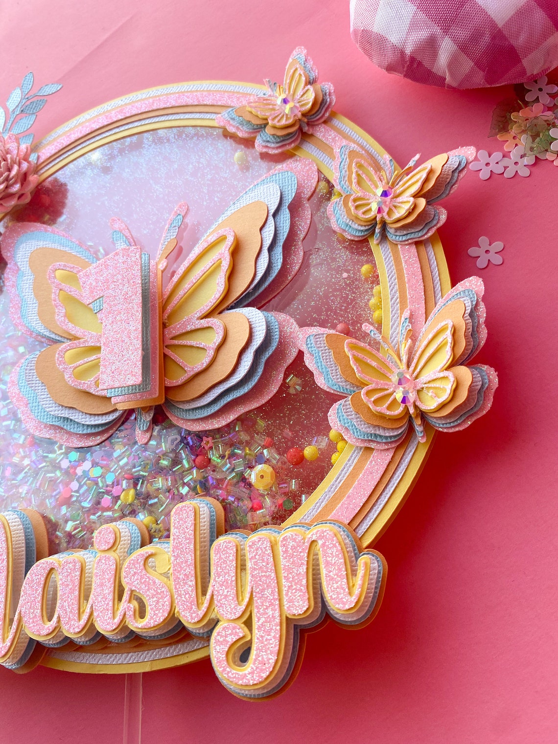 Butterfly Cake Topper,butterfly Patry,baby Shower Butterfly,birthday ...