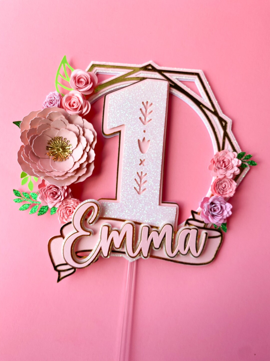 Flower Cake Topper,first Birthday Party,flower Cake Topper,flower One ...
