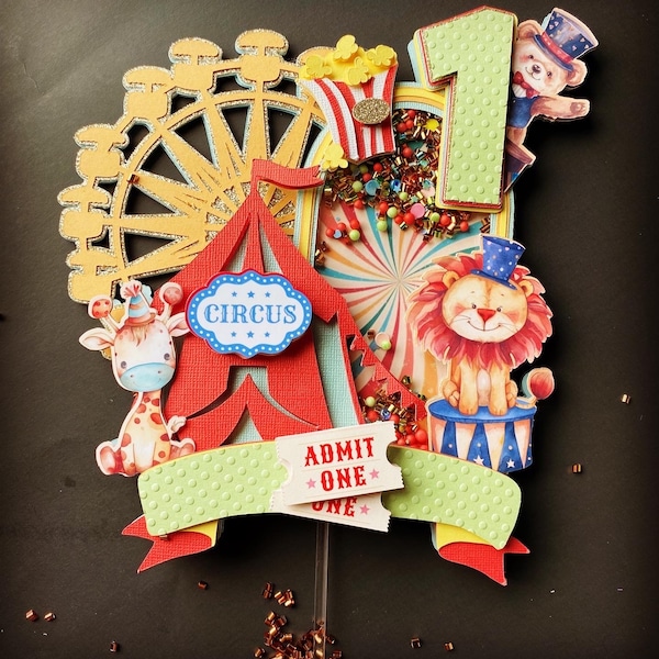 Circus Cake Toppers - Etsy