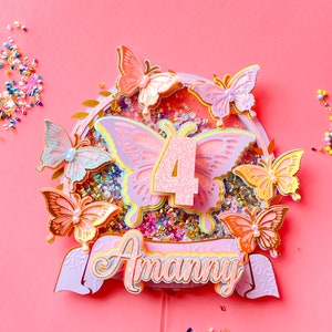 Rainbow Butterfly Cake Topper,butterfly Patry Decoration,baby Shower ...