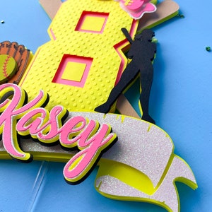 Softball Cake Topper,softball Sport Decor,softball Party Decoration ...