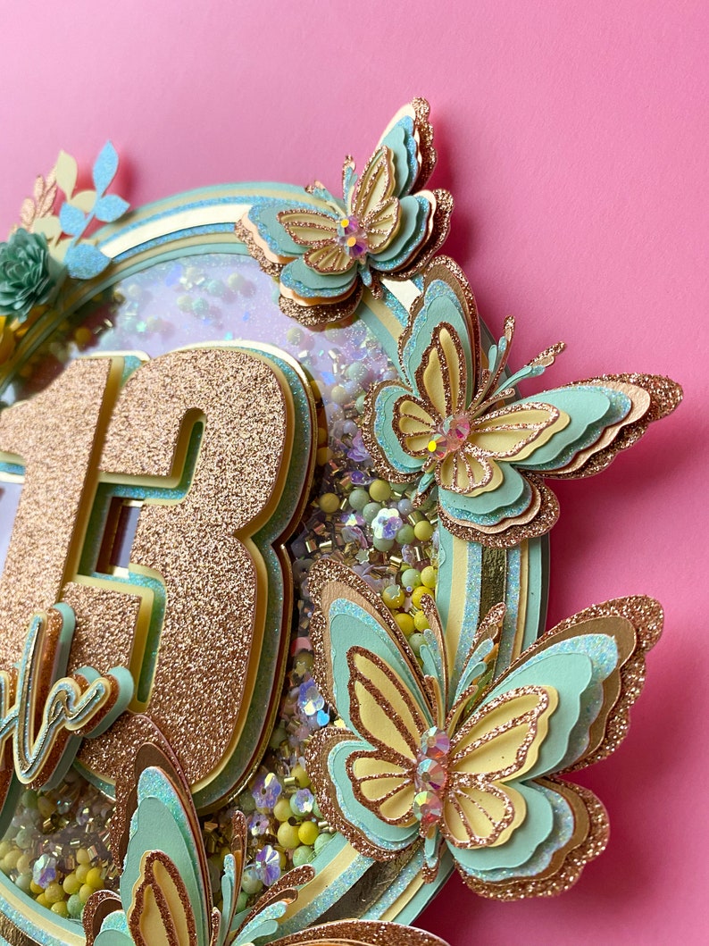 Butterfly Birthday Cake Topper: Glitter Party Decoration - Etsy